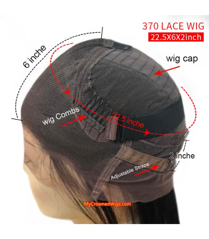 Beach wave 370 lace front human hair wig pre plucked with baby hair